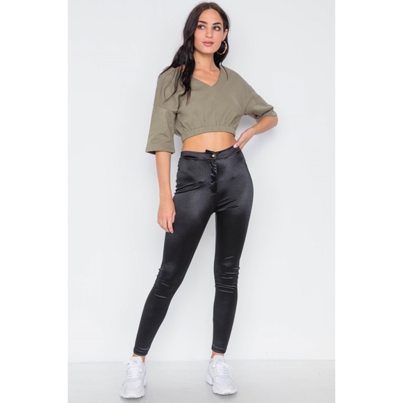 Tops | Jenny Crop Top Olive | Poshmark